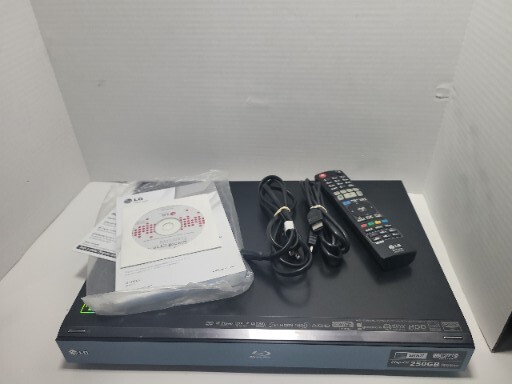 LG BD590 Blu-Ray Player with 250gb Hard Drive Complete W Remote/book ...