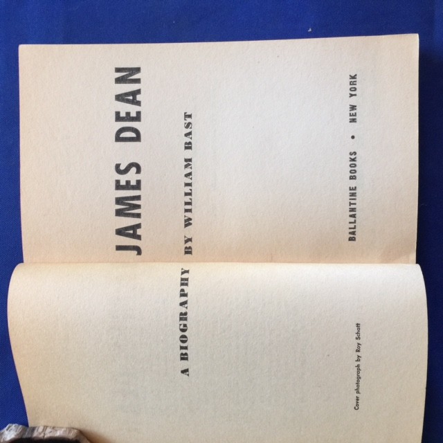 JAMES DEAN. A BIOGRAPHY - FIRST EDITION PAPERBACK ISSUE BY WILLIAM BAST ...