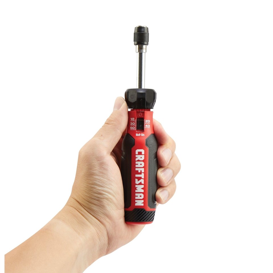 CRAFTSMAN Torque Screwdriver Set with Storage 1" Phillips Slotted Hex ...