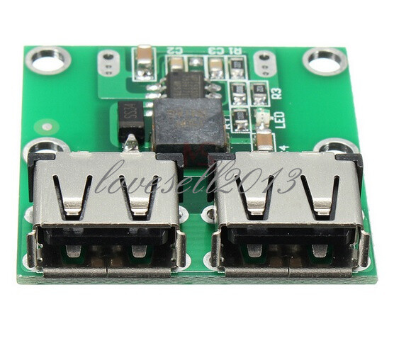 DC 6V-24V 12V To 5.2V 3A Dual USB Charger DC-DC Step-down Converter ...