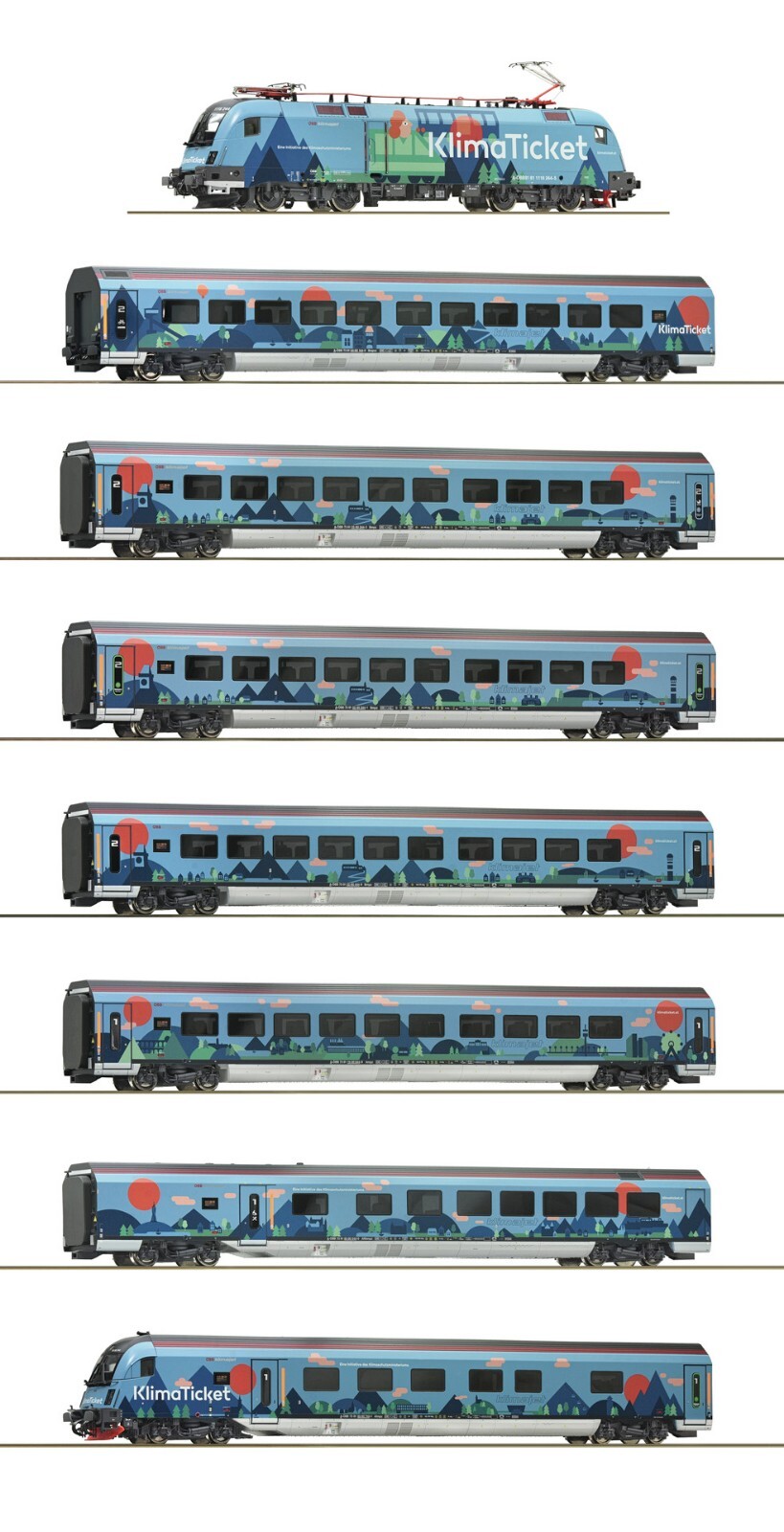 Roco 61500 Set Railjet Taurus 1116 Klimajet 8-tlg. ÖBB, DSS ...
