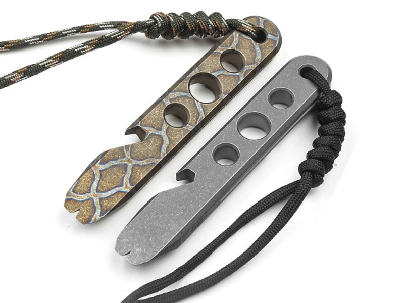 Titanium Pocket Pry Bar Crowbar EDC Bottle Opener Portable Outdoor ...