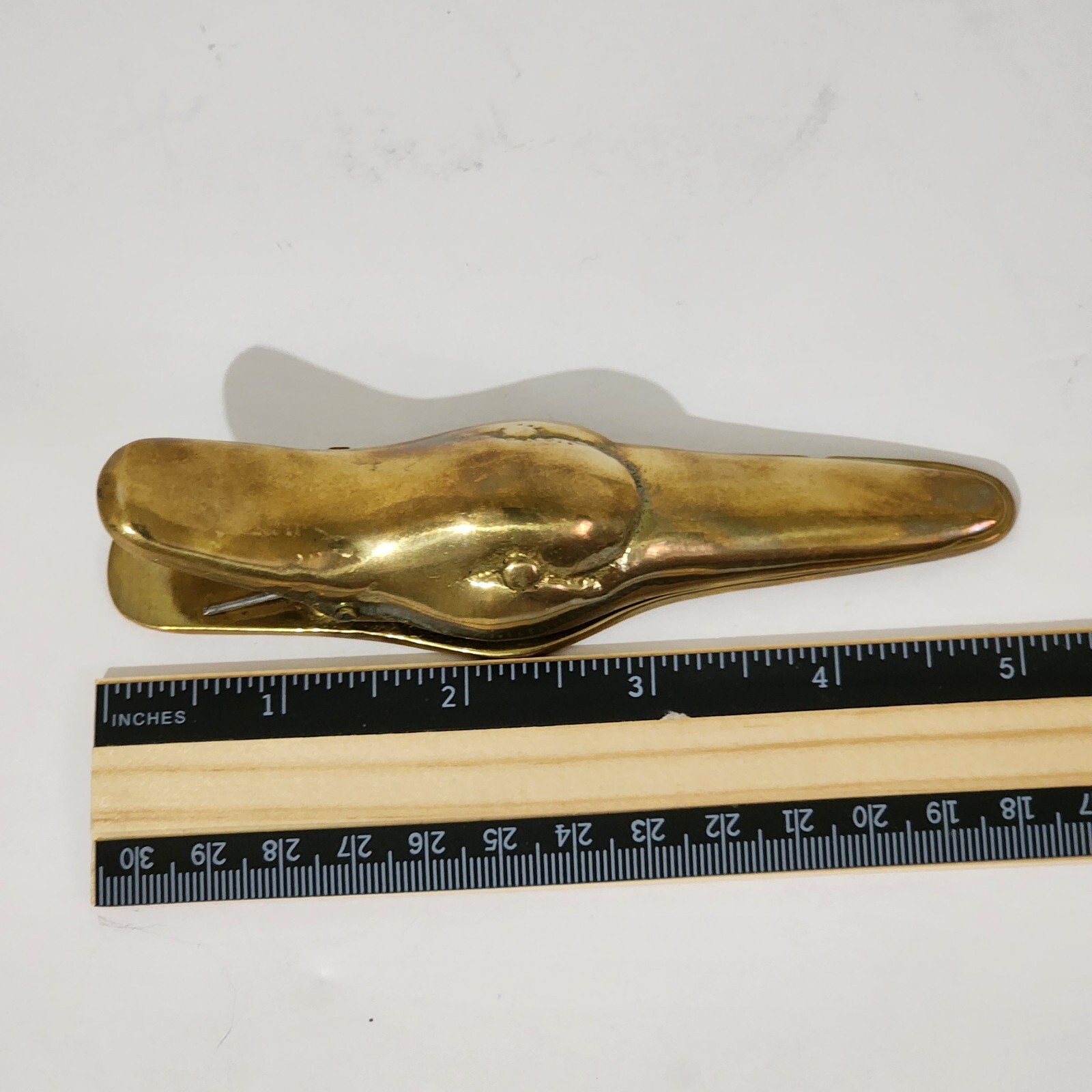Vintage Brass Duck Paper Clip Paper Letter Weight Holder 5" Desk Decor ...