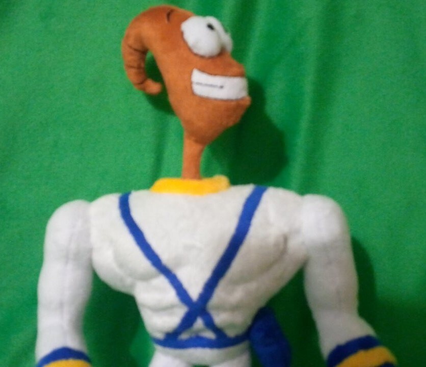 Earthworm Jim RARE Custom Plush Toy | eBay