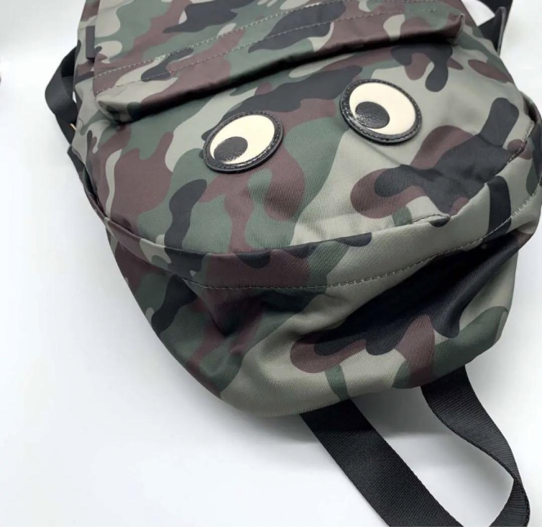 Anya Hindmarch Eyes Backpack Nylon Black/Camo Casual Bag Anya Hindmarch Eyes Backpack Nylon Black/Camo Casual Bag