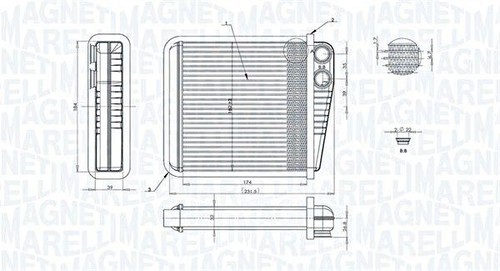 MARELLI Innenraumheizung Wärmetauscher Für AUDI NISSAN PROTON VW 00-18 ...