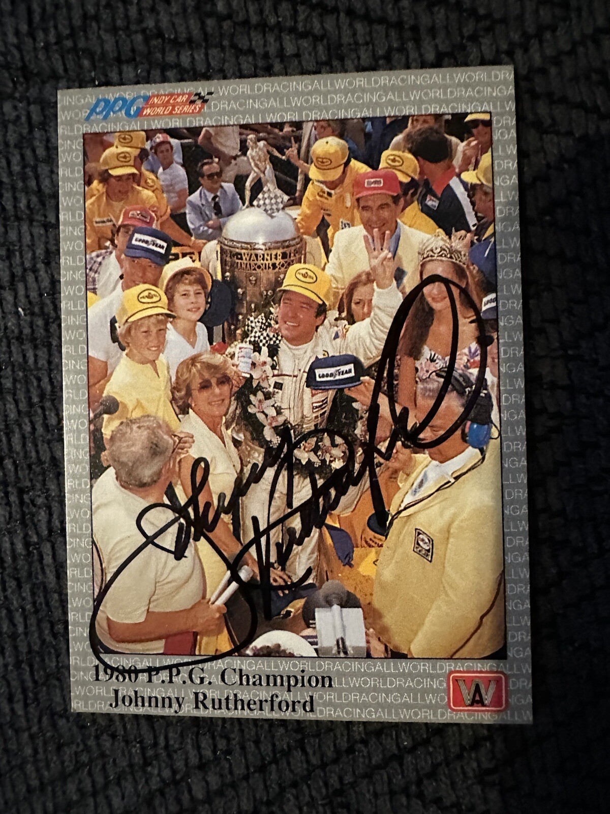 Signed Trading Card Indy 500 Car Indianapolis Johnny Rutherford ...