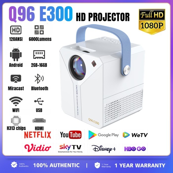 HD 1080P Portable Home Cinema Projector Mini LED Movie Video Theater ...