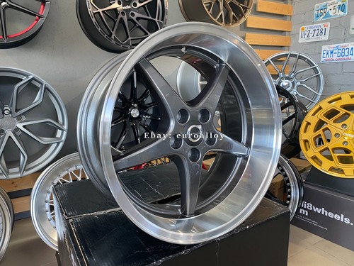 New 18 inch 5x108 8.5J ET6 Ocean DTM Style GREY stance wheels for VOLVO ...