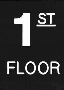 Floor number one (1) sign Engraved Plastic | eBay