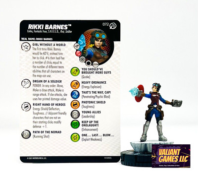 Marvel Heroclix Rikki Barnes #072 w/ Card Avengers Fantastic Four ...