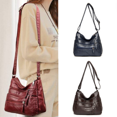Leather Crossbody Pocketbooks Women Shoulder Multi Bag Handbags Pocket ...