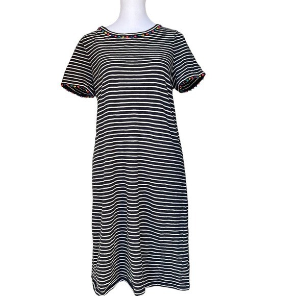 Boden - Charlie Jersey T-Shirt Dress in Navy /Ivory P… - Gem