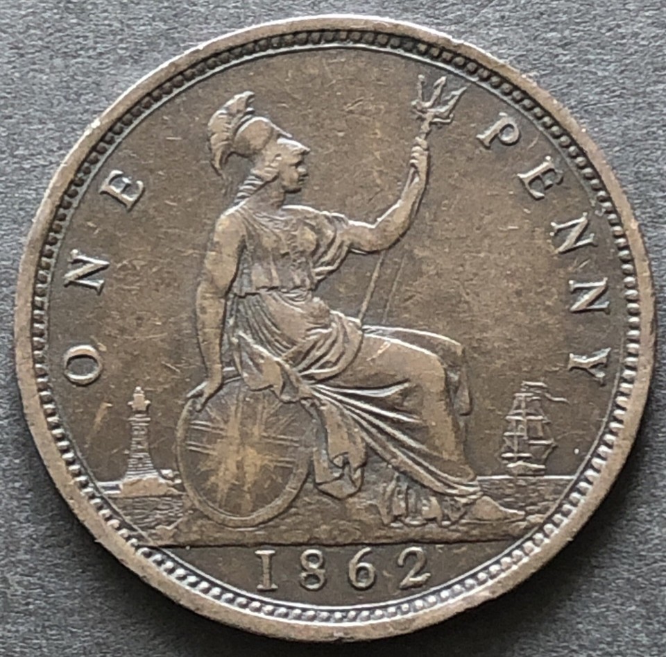 1862 PENNY-ONE PENNY COIN-1d BRITISH BRONZE COIN - QUEEN VICTORIA | eBay UK