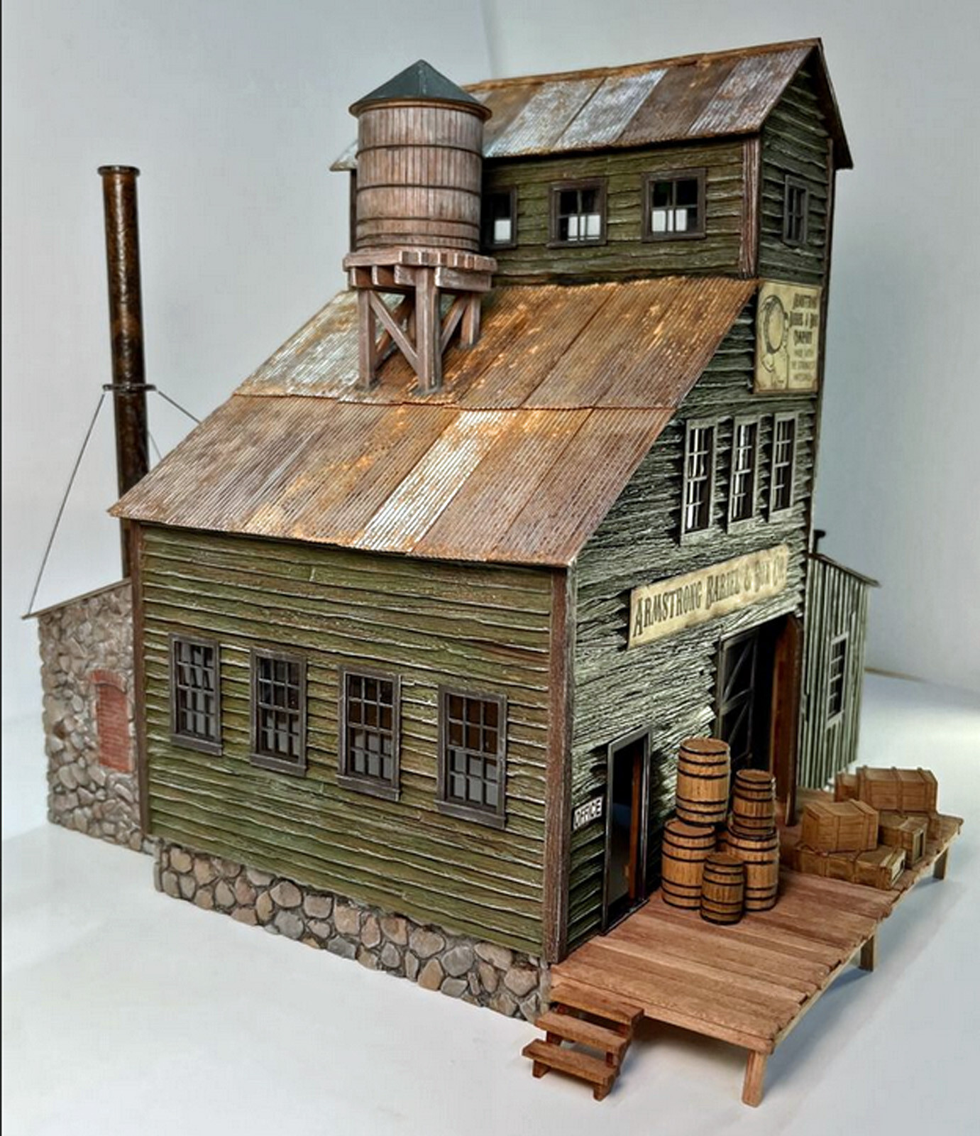 ARMSTRONG BARREL & BOX COMPANY KIT HO Model Railroad Structure ...