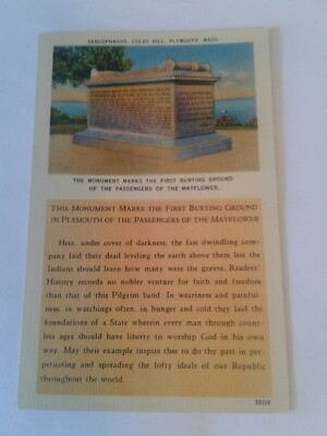 MASSACHUSETTS: FIRST BURYING GROUND OF THE PILGRIMS OF THE MAYFLOWER ...