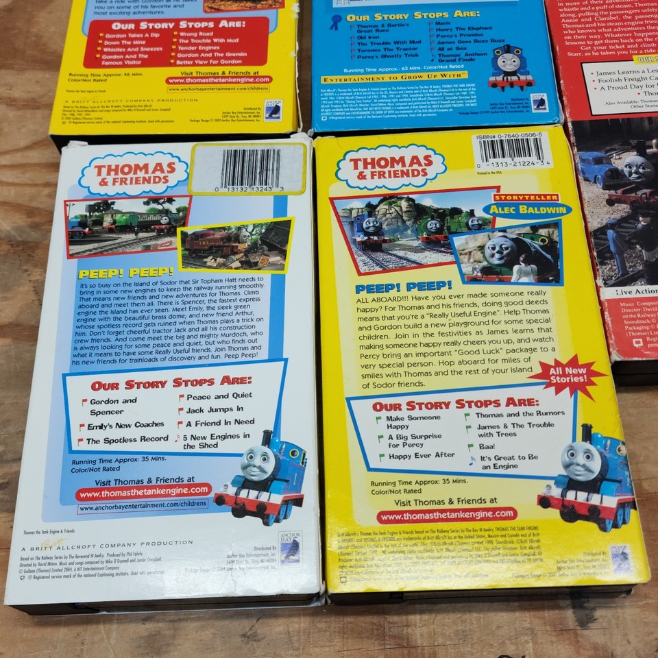VHS Lot Thomas the Train VHS Thomas and Friends Tank Engine Vintage LOT ...