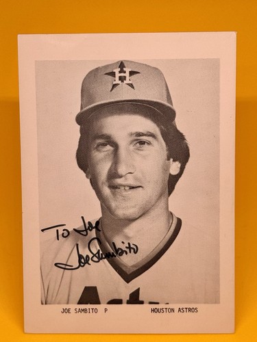 Houston Astros Joe Sambito Autographed Picture | eBay