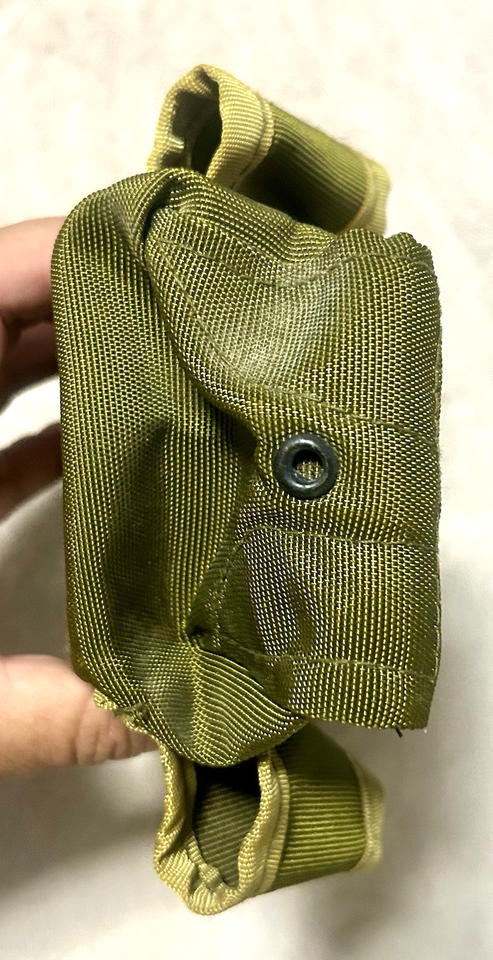 GREEN MILITARY TRIPLE 30 ROUND RIFLE MAGAZINE POUCH WITH MOLLE / ALICE ...