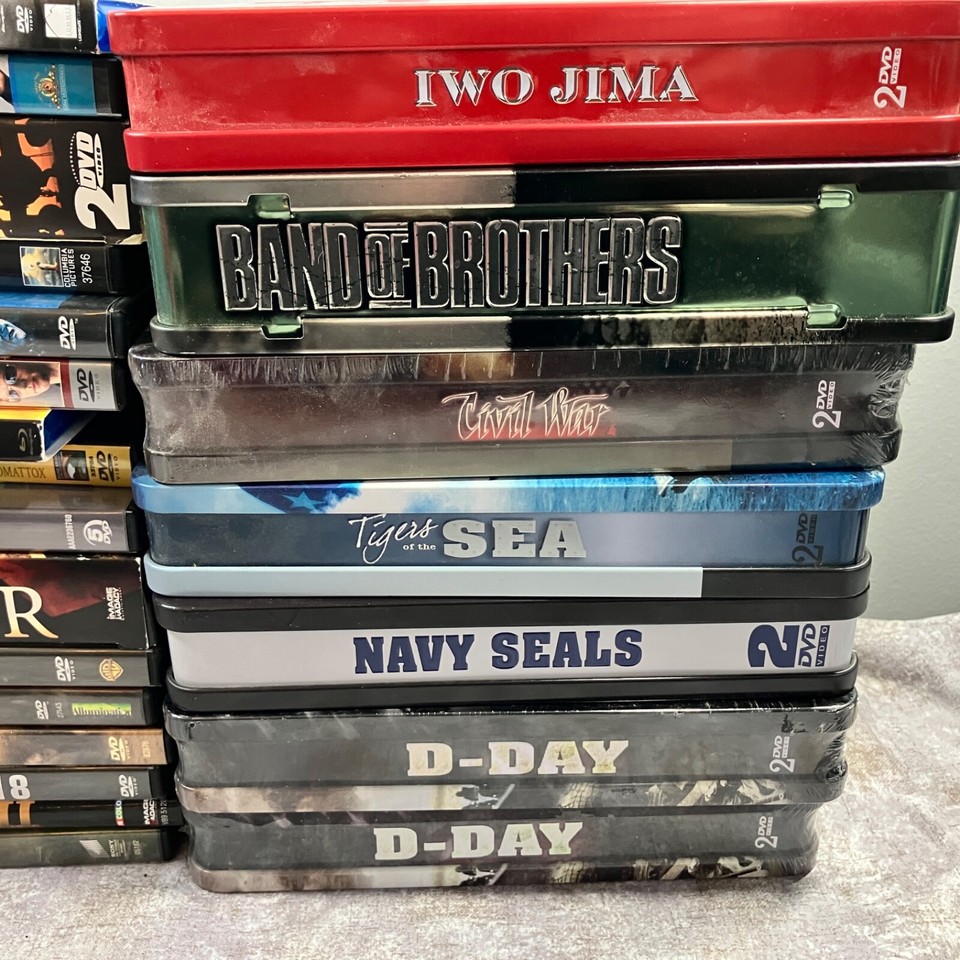 Large Lot of Military WWII War Themed DVDs BluRays Movies and ...