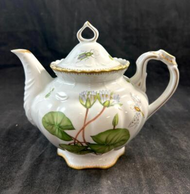 Anna Weatherley Waterlily Seascape Teapot with Lid Hand Painted Insect ...