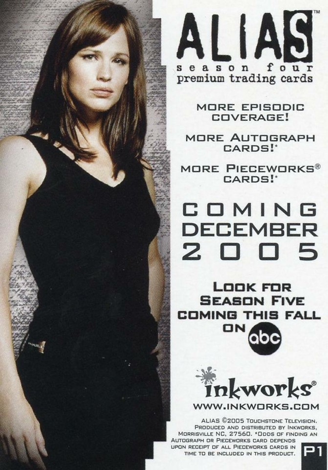 Alias season 4 trading cards promo number P1 | eBay