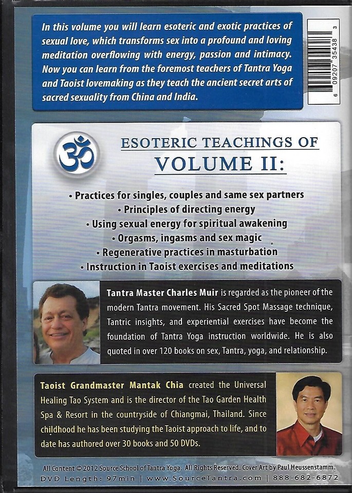 Meeting of the Masters Volume II: Sex, Energy, & Ecstatic Love (DVD) | eBay