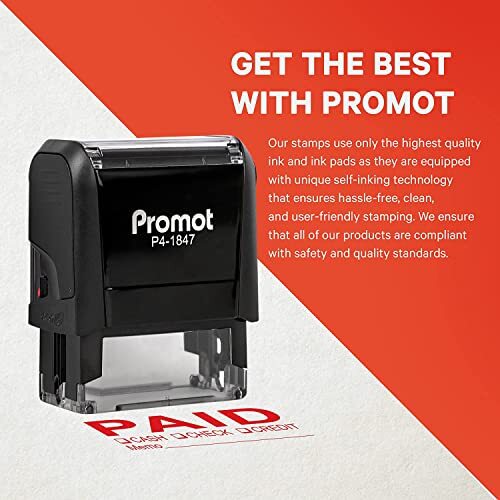 Paid Stamp Self Inking Stamp - Paid Stamp for Office Accounts Payable ...