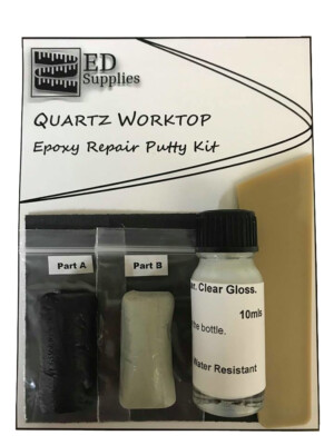 Quartz Worktop Epoxy Repair Putty Kit - Repairs Chips, Cracks & Defects ...