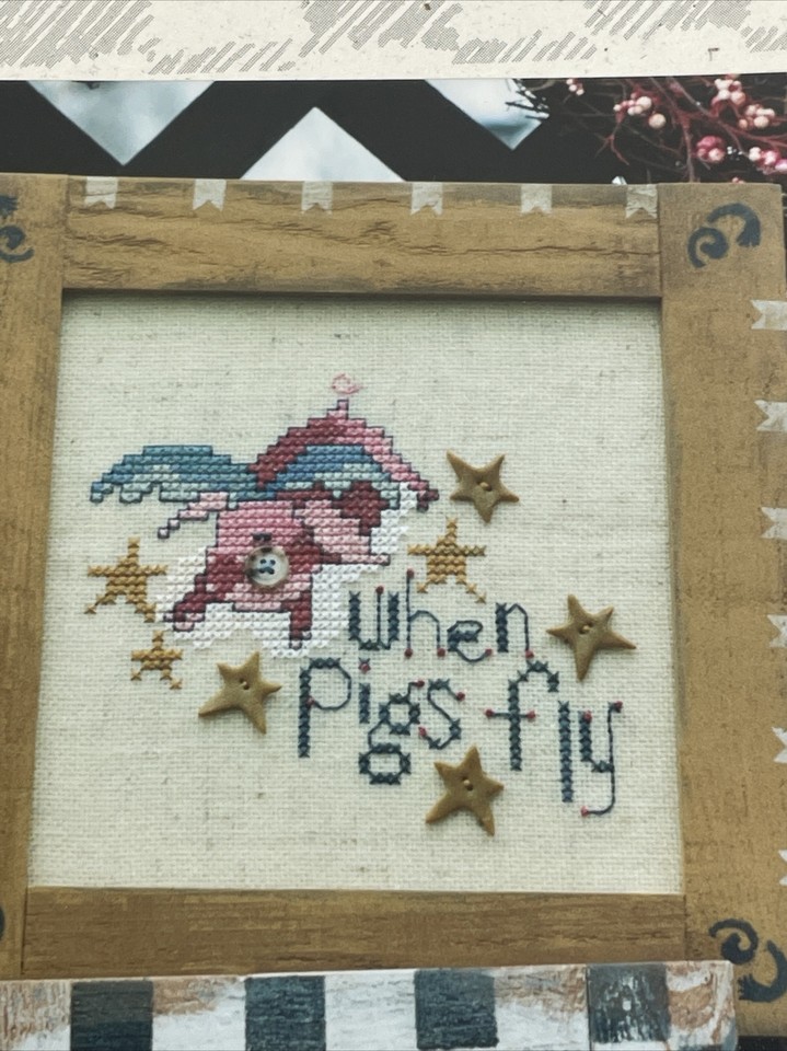 Sisters & Best Friends When Pigs Fly Cross Stitch Pattern | eBay