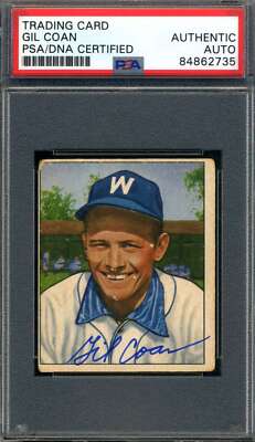 Gil Coan PSA DNA Signed 1950 Bowman Autograph | eBay