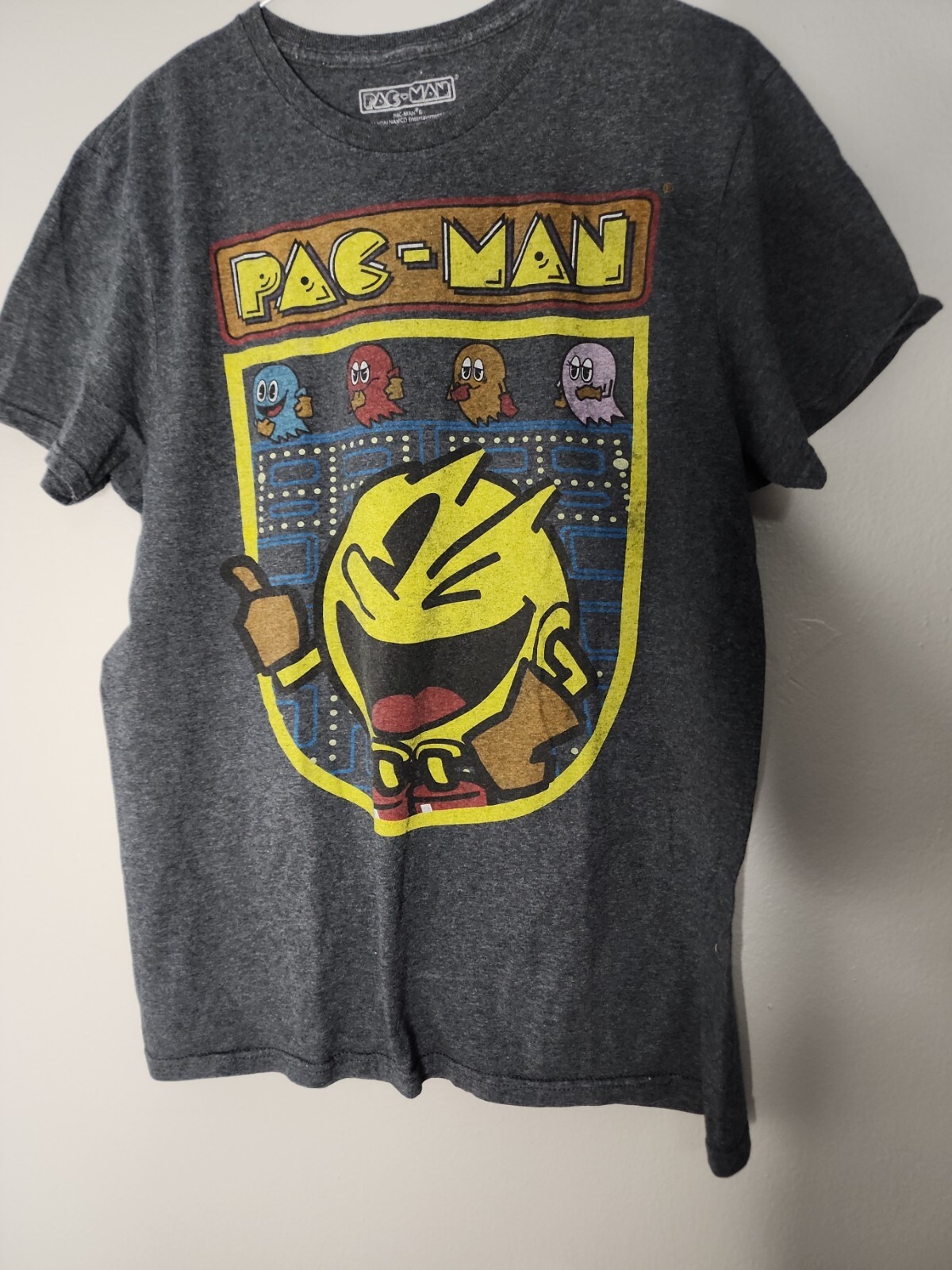 Vintage Pac-Man Retro Crew Short Sleeve T-shirt Mens … - Gem