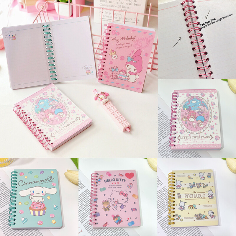 Kuromi Date A6 Book Notebook Sanrio Book Office Notepad Spiral Bound ...