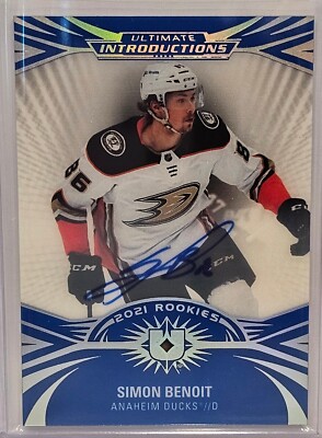 2021-22 Ultimate Collection Rookies Introductions Simon Benoit Auto UI ...