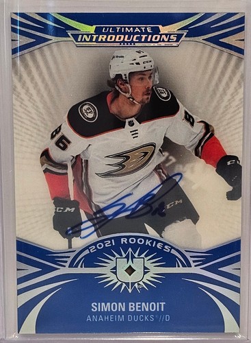 2021-22 Ultimate Collection Rookies Introductions Simon Benoit Auto UI ...