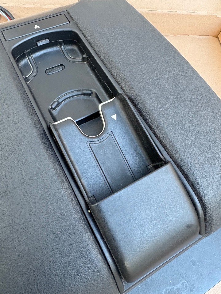 TESTED BMW E39 OEM Armrest Mobile Phone Console Lid Black Sliding ...