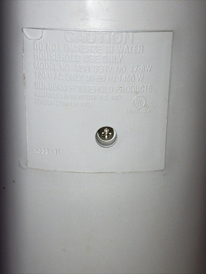 Vintage Sunbeam Hot Shot White Hot Water Dispenser #3211 Tested/Works ...