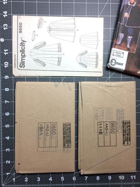 King Henry VIII Simplicity 9650 Renaissance Tudor Costume Pattern Uncut ...