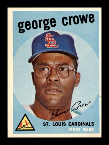1959 Topps George Crowe #337 St. Louis Cardinals VG-VGEX Wrinkle ...