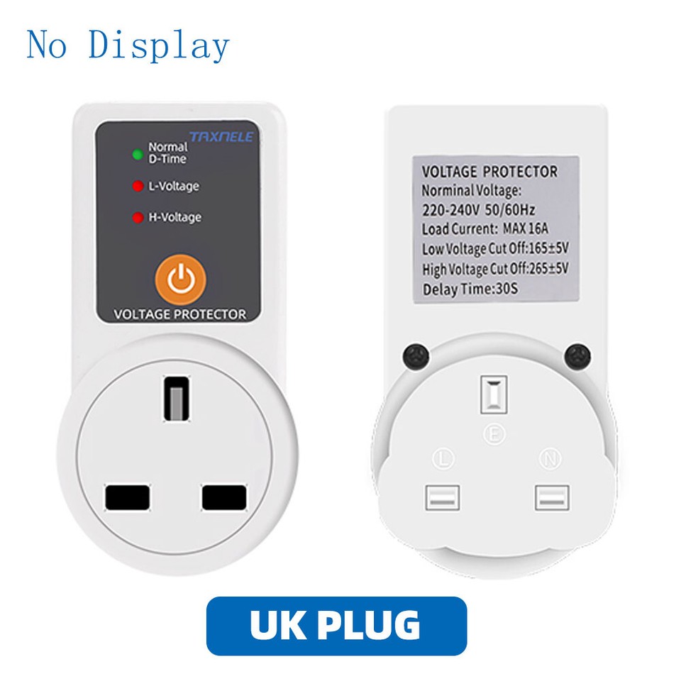 Automatic Voltage Protector Socket 220V 16A Adjustable Power Surge US ...
