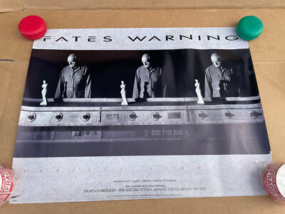 1989 ORIGINAL (NOT REPRO) FATES WARNING METAL BLADE RECORDS STORE PROMO ...
