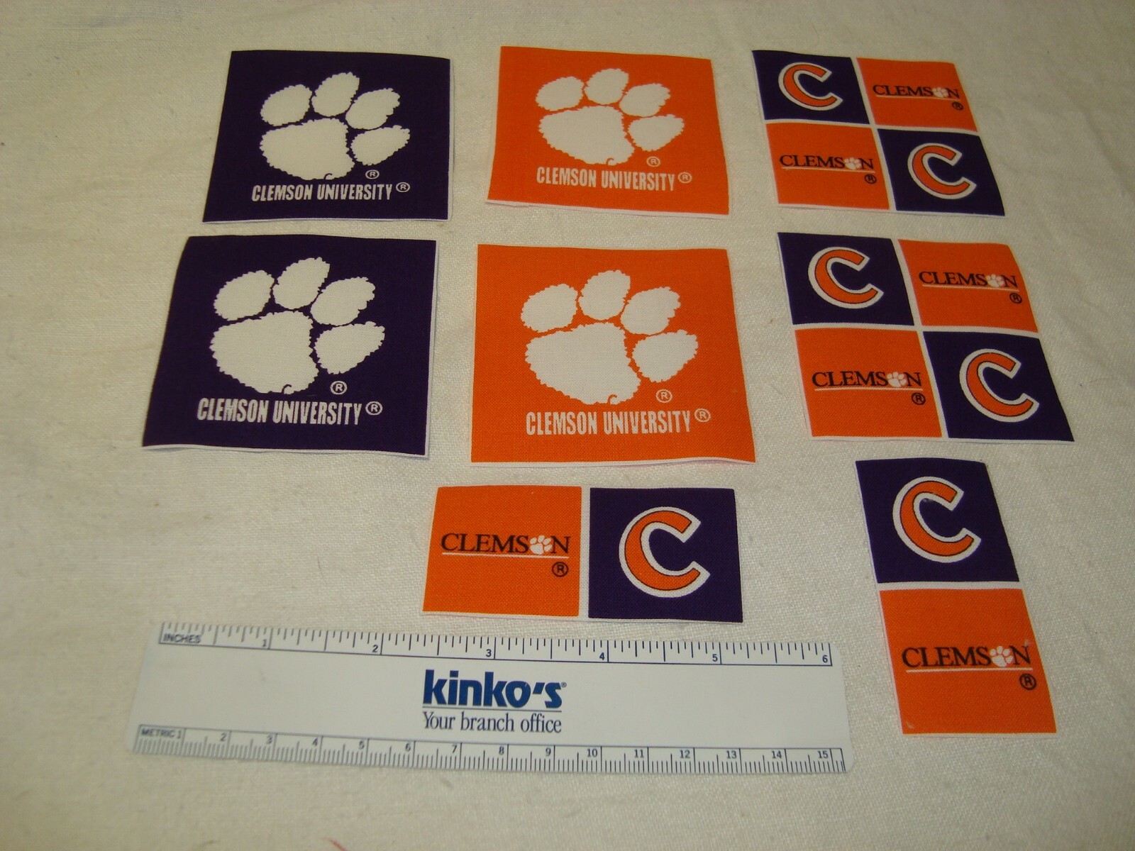 Patches Made With Licensed Clemson University Tigers Cotton Fabric Iron ...