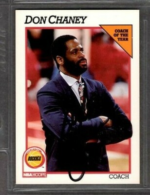 1991 NBA Hoops #230 Don Chaney Houston Rockets Coach Signed Autograph ...