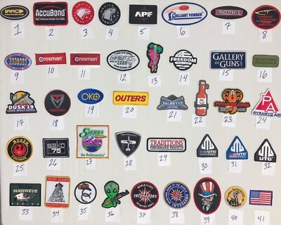 GUN PATCHES SHOOT HUNT MILITARY MORALE HOOK LOOP or IRON SEW - See ...