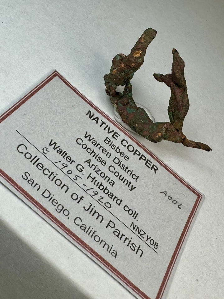 Native Copper Bisbee Arizona Ex Walter G Hubbard Collection 1905 - 1920 ...