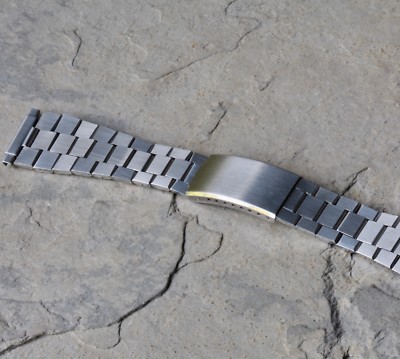 Flat-link vintage steel watch band ends adjust 16mm to 22mm last link ...