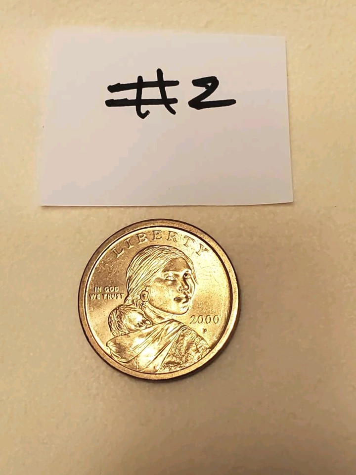2000 P SACAGAWEA ONE DOLLAR COIN US LIBERTY, No Edge Writing-MEGA RARE ...