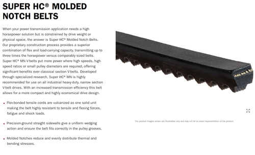 GATES Super HC Molded Notch V-Belt and SUPER HC V-Belts | eBay