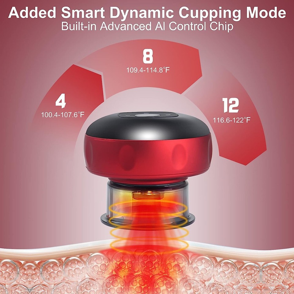 Smart Electric Cupping Massage Suction Vacuum Scraping Therapy Machine ...