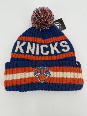 NWT New York Knicks '47 Brand Cuff Knit Logo Beanie Hat with Pom One ...